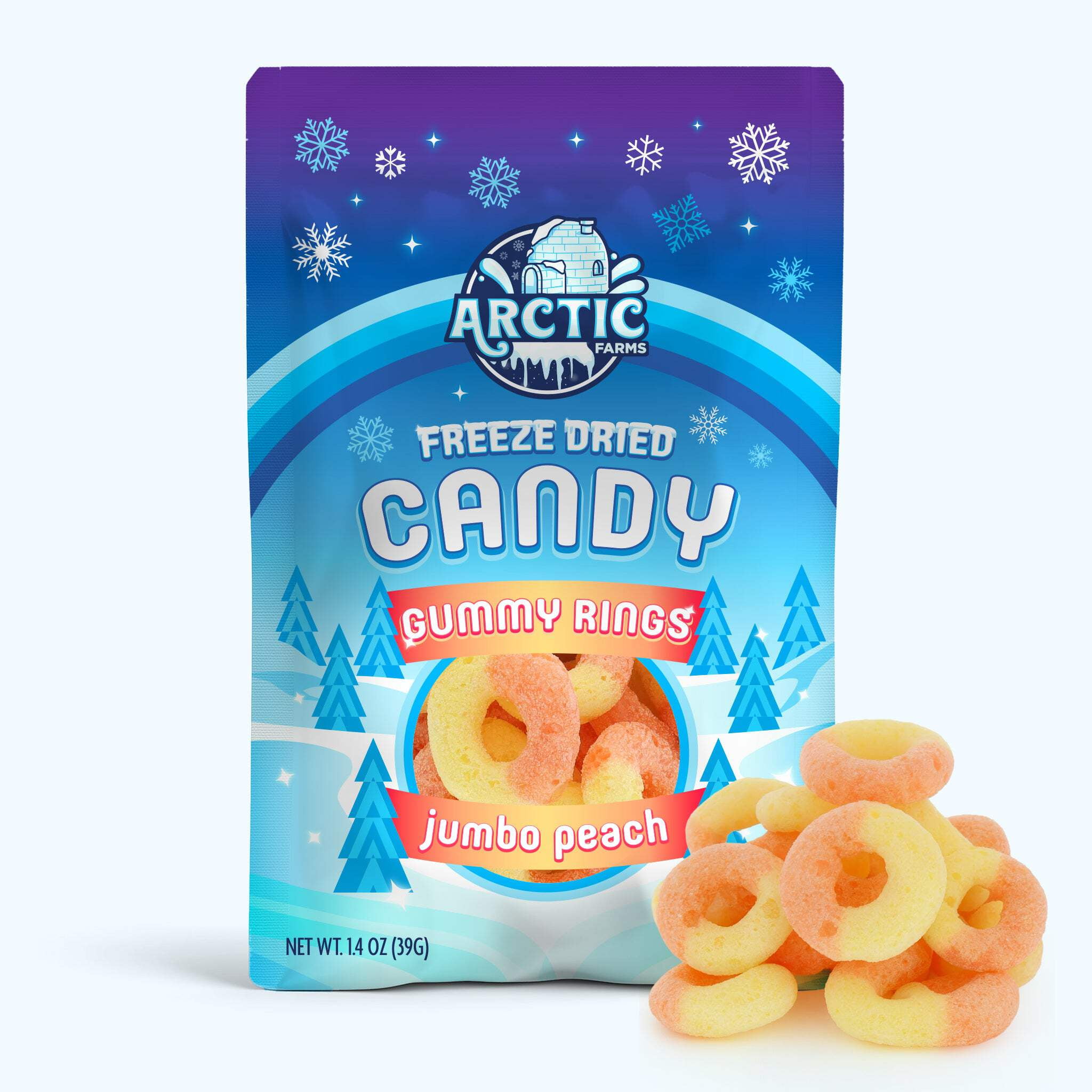Freeze Dried Candy Gummy Rings (Jumbo Peach) (1.4oz) - Walmart.com