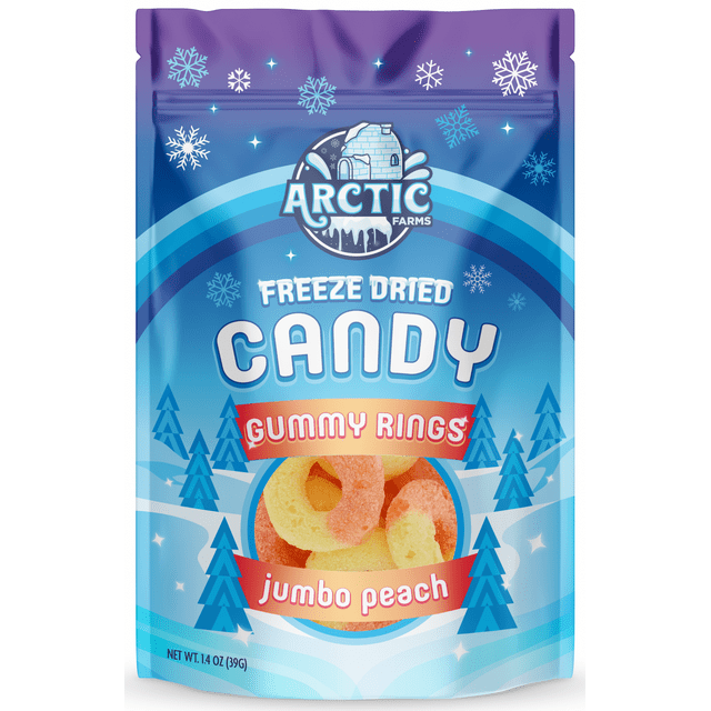Freeze Dried Candy Gummy Rings (Jumbo Peach) (1.4oz) - Walmart.com