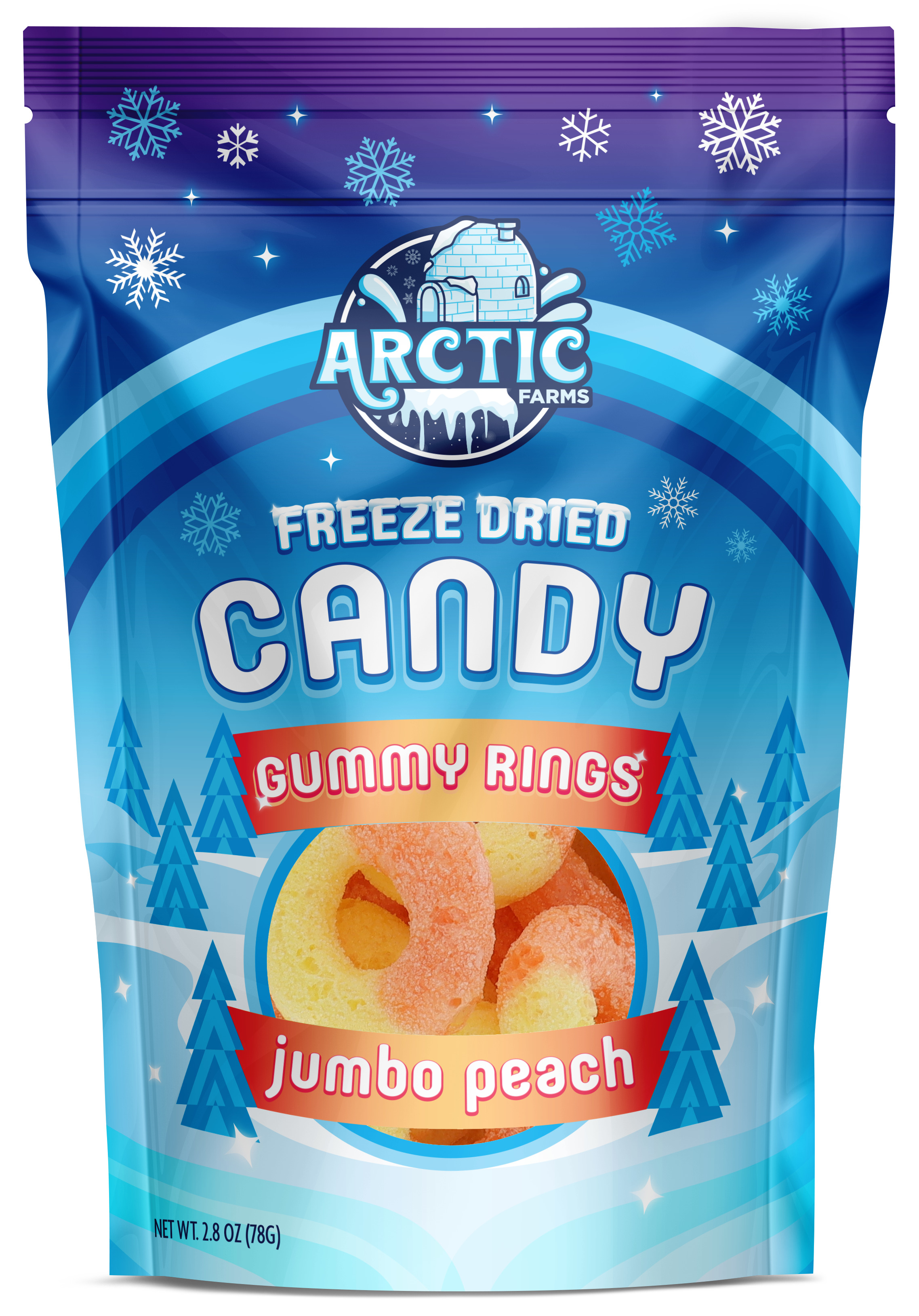 Freeze Dried Candy Gummy Rings (Jumbo Peach) (2.8oz) - Walmart.com