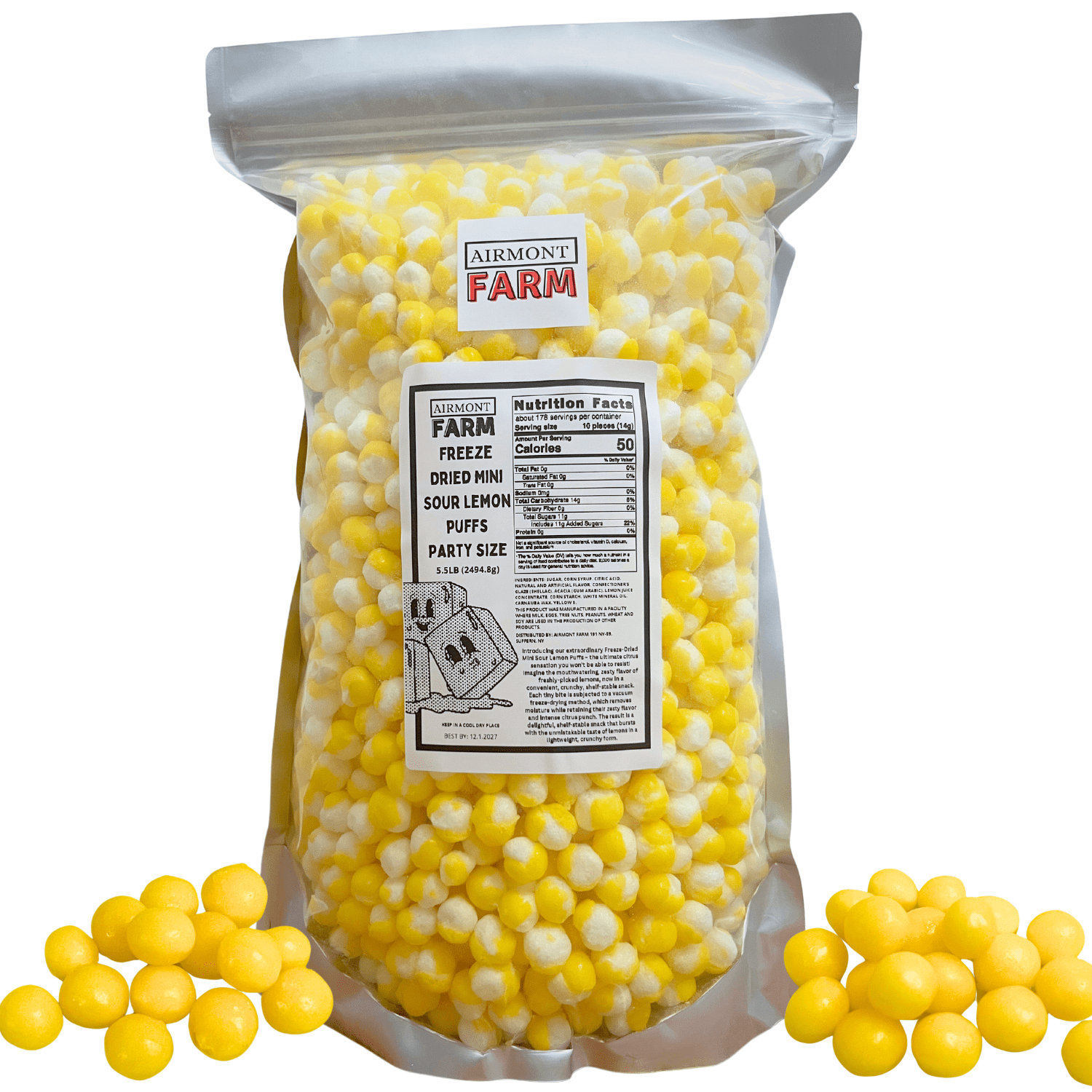 Freeze Dried Candy Lemonheads Mini 5.5lb Jumbo Giant Bag Bulk Mini Sour ...