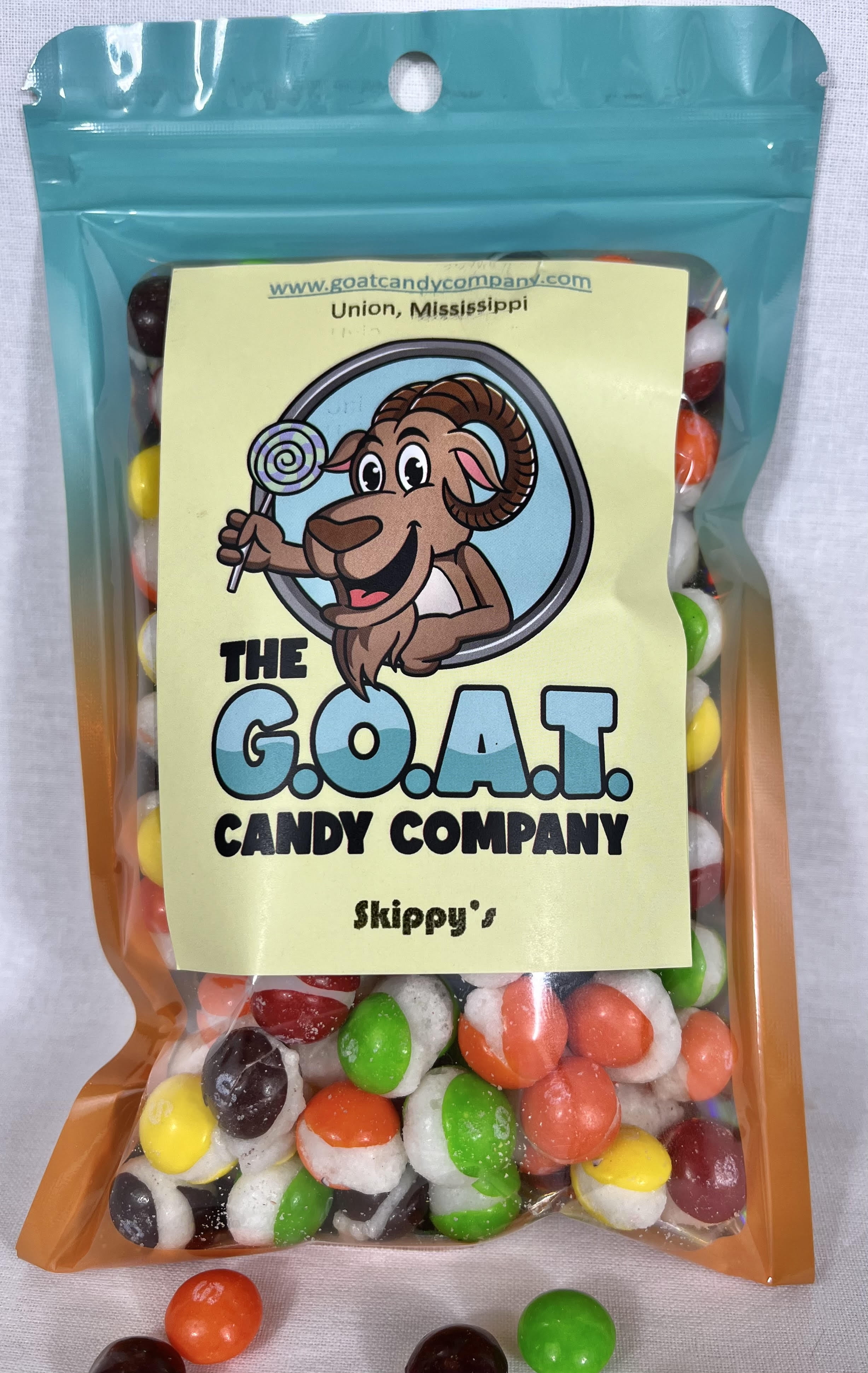 Freeze Dried Candy Skippys 5oz Package, Goat Candy Company Veteran ...