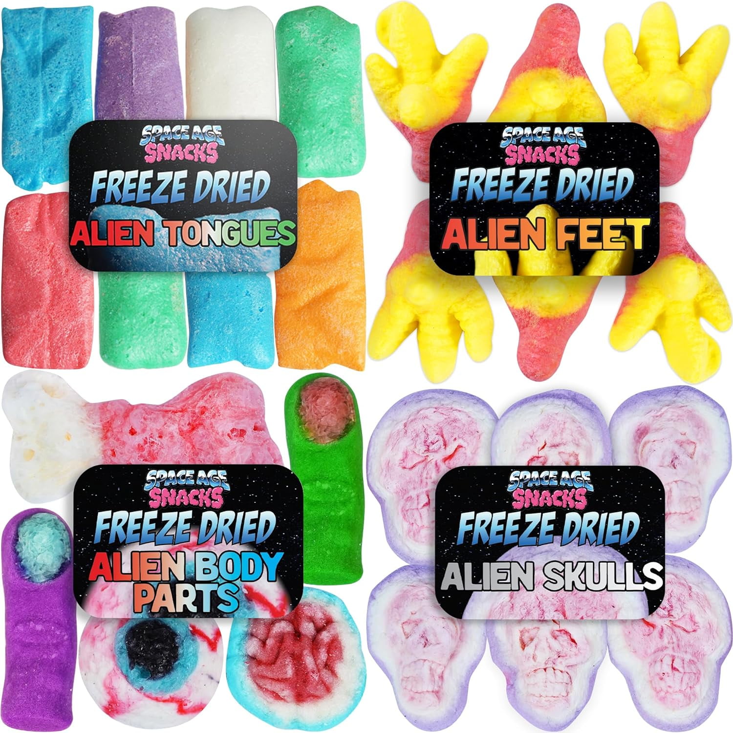 Freeze Dried Candy Variety Pack - Crashed UFO Pack with Airheads, Alien ...
