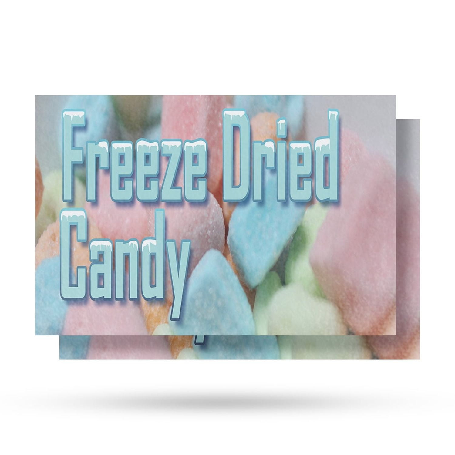 Freeze Dried Candy Vinyl Decal 2 Pack of 18 Inch x 24 Inch Weatherproof ...