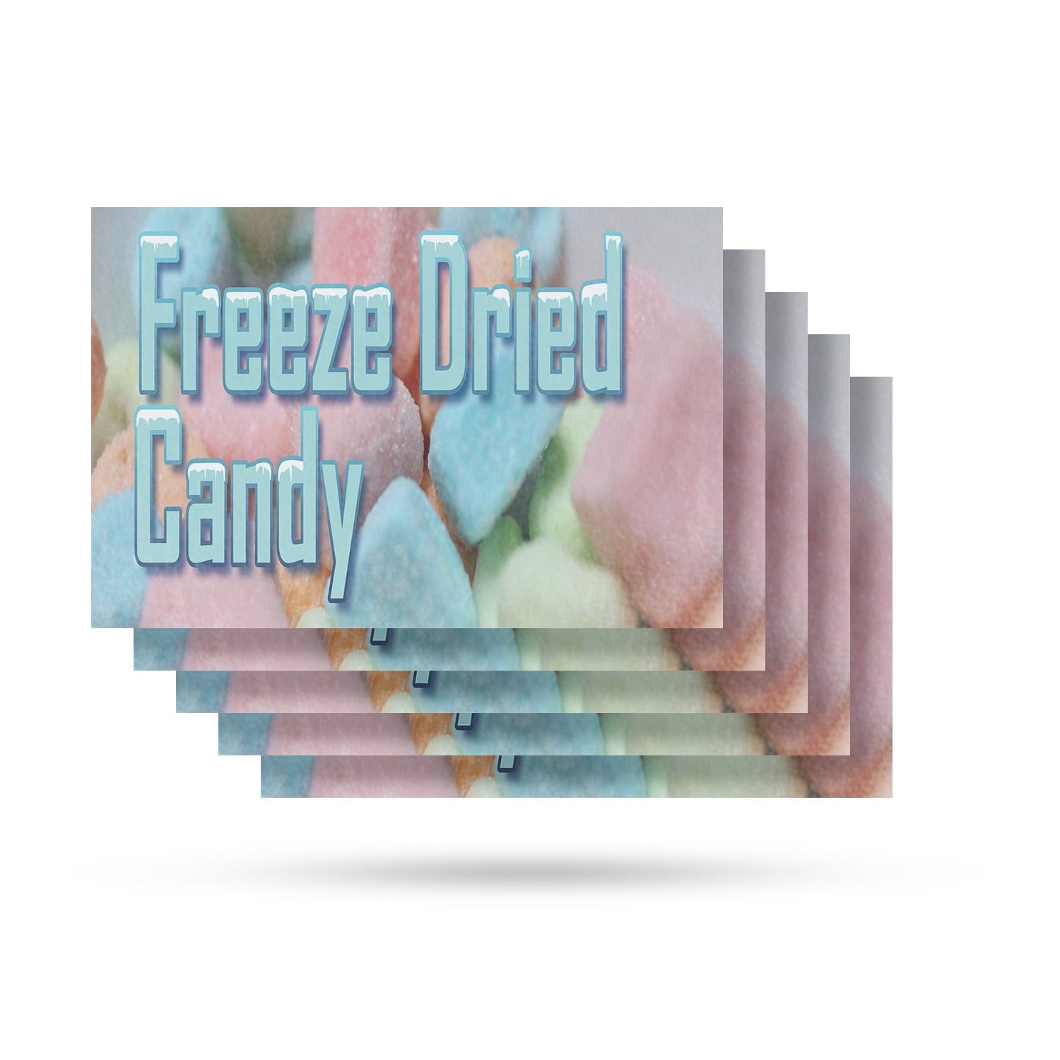 Freeze Dried Candy Vinyl Decal 5 Pack of 12 Inch x 16 Inch Weatherproof ...