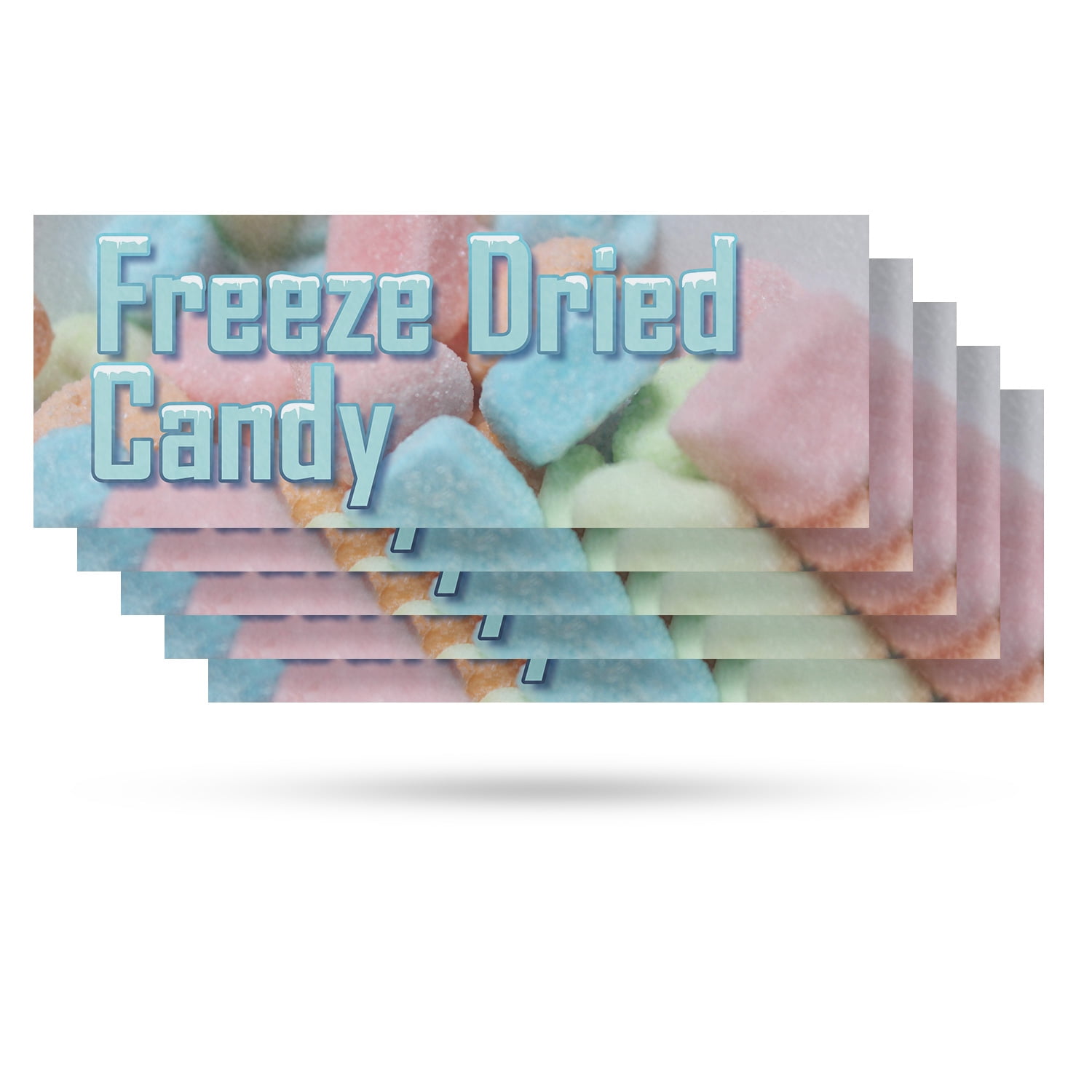 Freeze Dried Candy Vinyl Decal 5 Pack of 24 Inch x 9 Inch Weatherproof ...