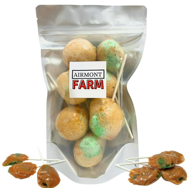 Freeze Dried Caramel Apple Lollipop Suckers (4.5oz) Freeze Dried Candy ...