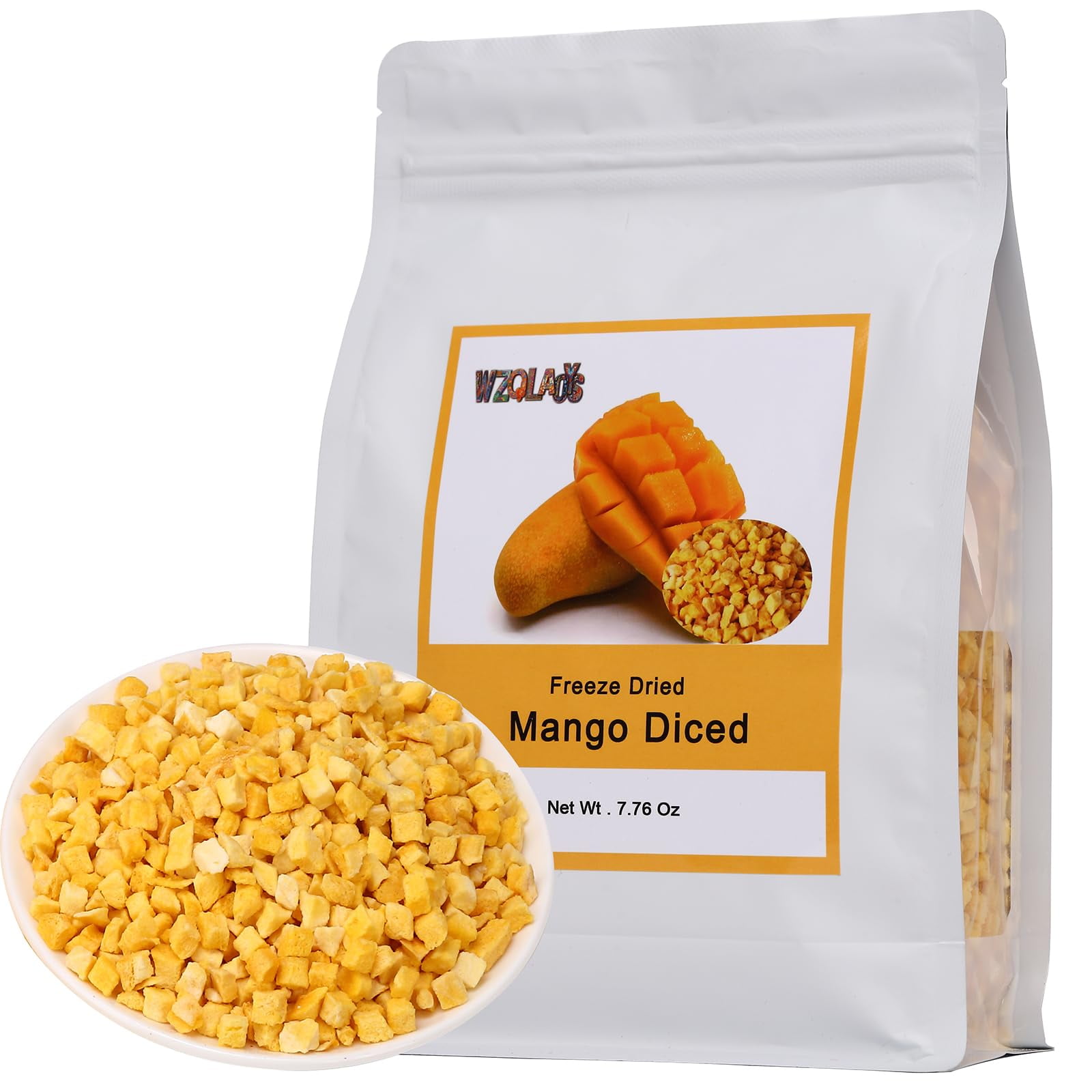 Freeze Dried Diced Mango IRF13 7.76oz Crispy Crunchy Snacks,No Sugar ...