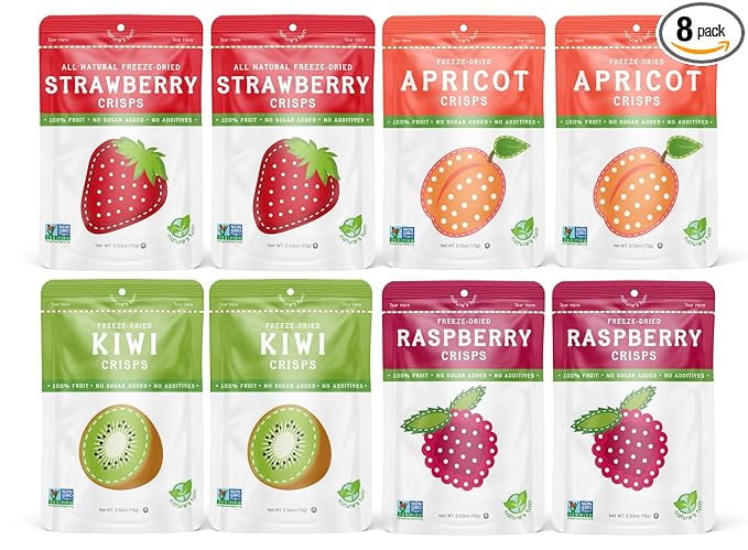 Freeze-Dried Sour Fruit Crisps Variety Pack - Single Serving Dehydrated ...