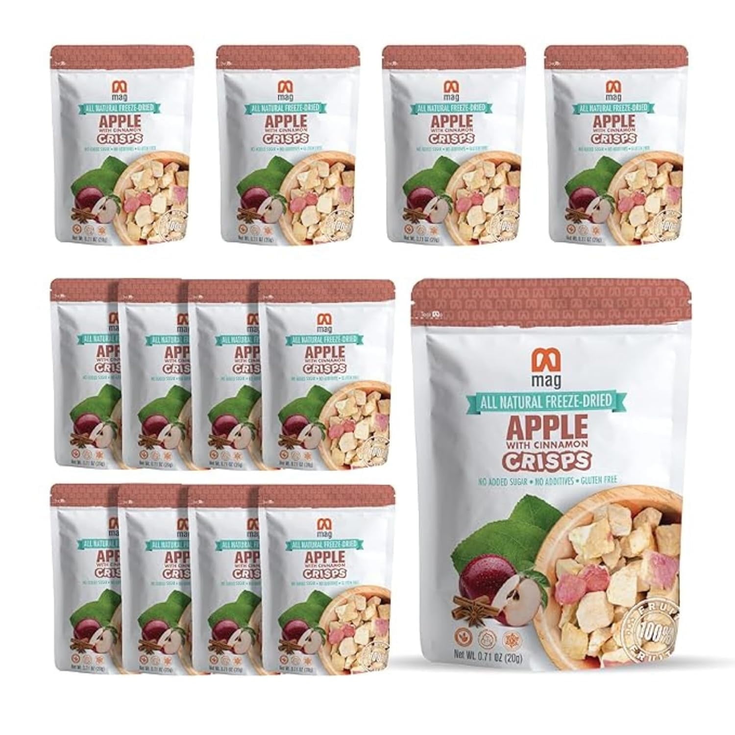 Freeze Dried Fruit Snacks Apple Cinnamon Slices Frozen Chips Healthy ...