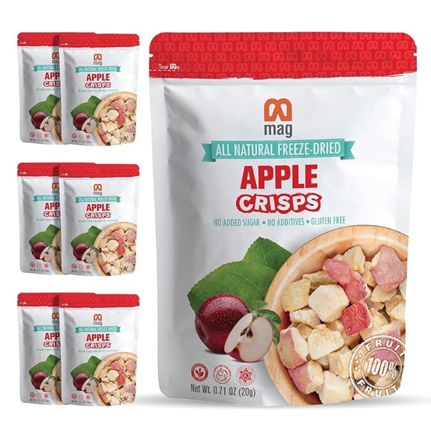 Freeze Dried Fruit Snacks Frozen Fuji Apples Slices Fresh and 100% ...