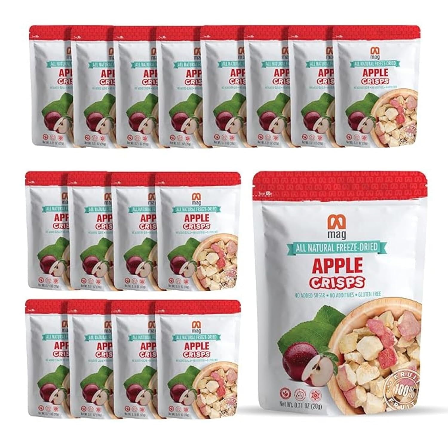 Freeze Dried Fruit Snacks Frozen Fuji Apples Slices Fresh and 100% ...