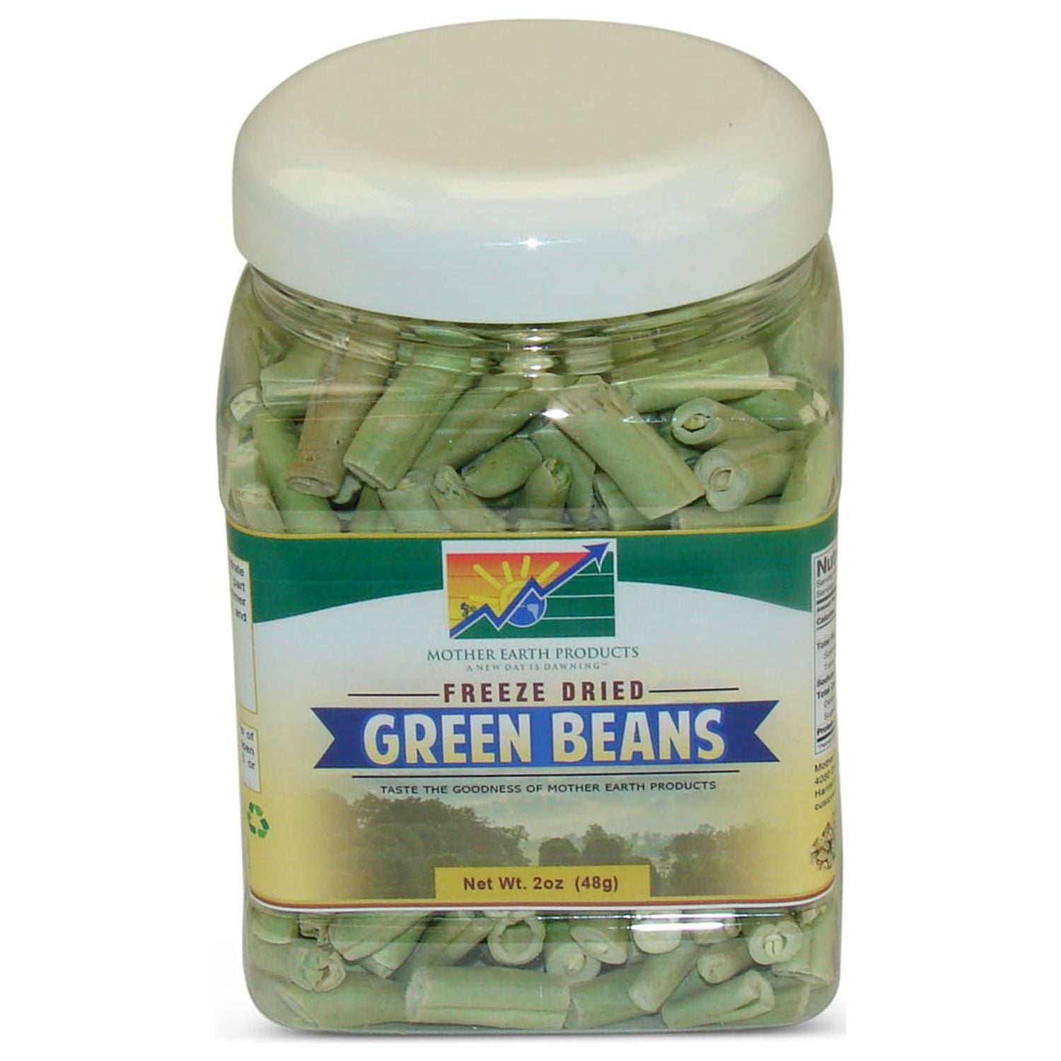 Mother Earth Products Freeze Dried Green Beans Quart Jar - Walmart.com