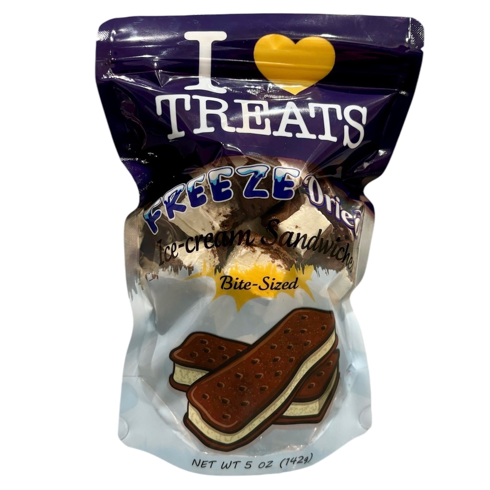 I Love Treats Freeze Dried Ice Cream Sandwiches Bite Size 5 oz Crispy ...