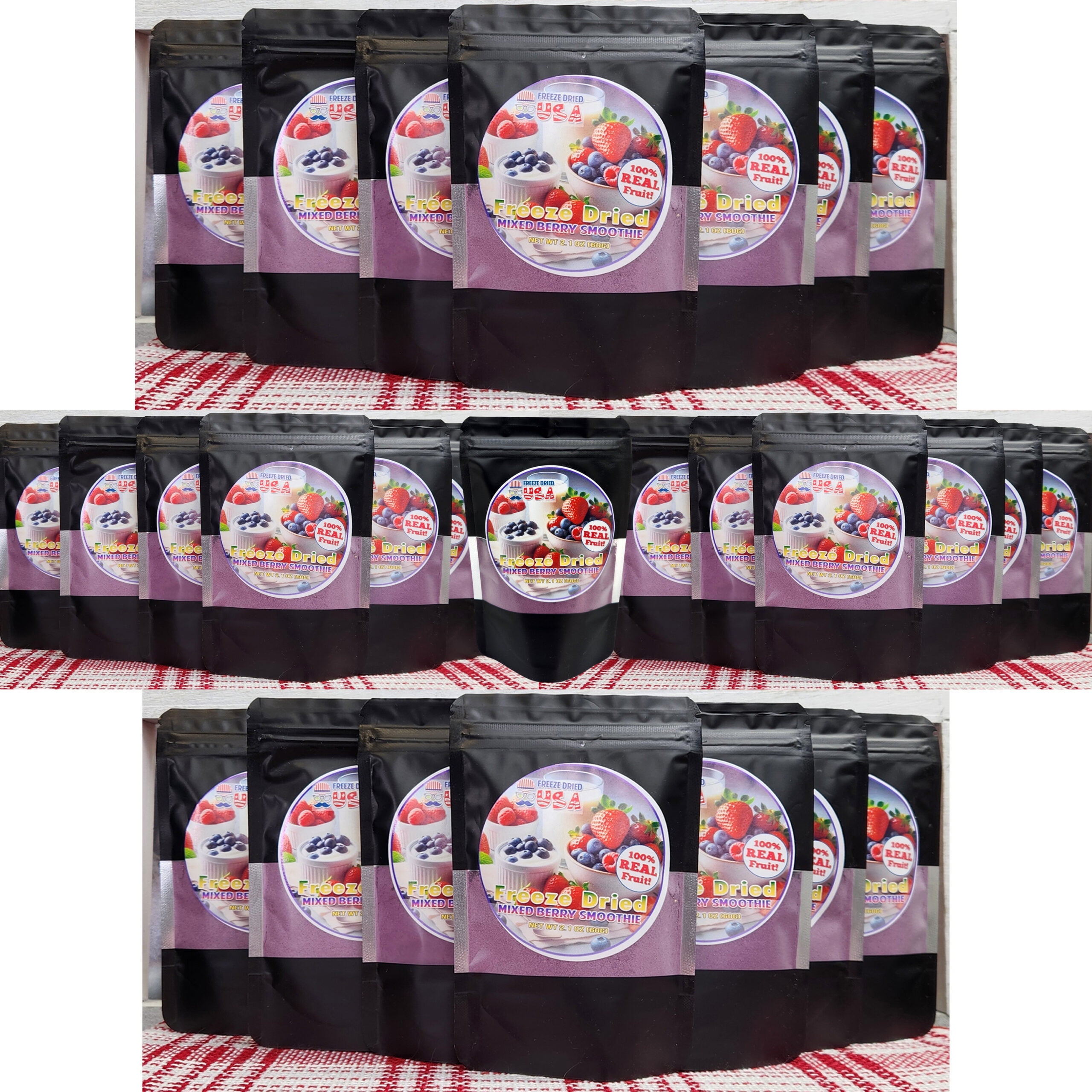 Freeze-Dried Mixed Berry Smoothies – Healthy, Fruity Delight (30-Pack ...