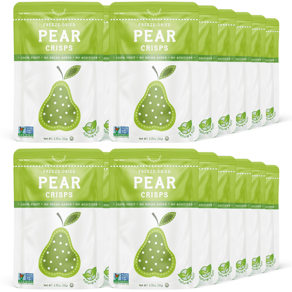 Natures Turn Freeze-Dried Pear Crisps, 100% Real Fruit, Non-GMO, Pack ...
