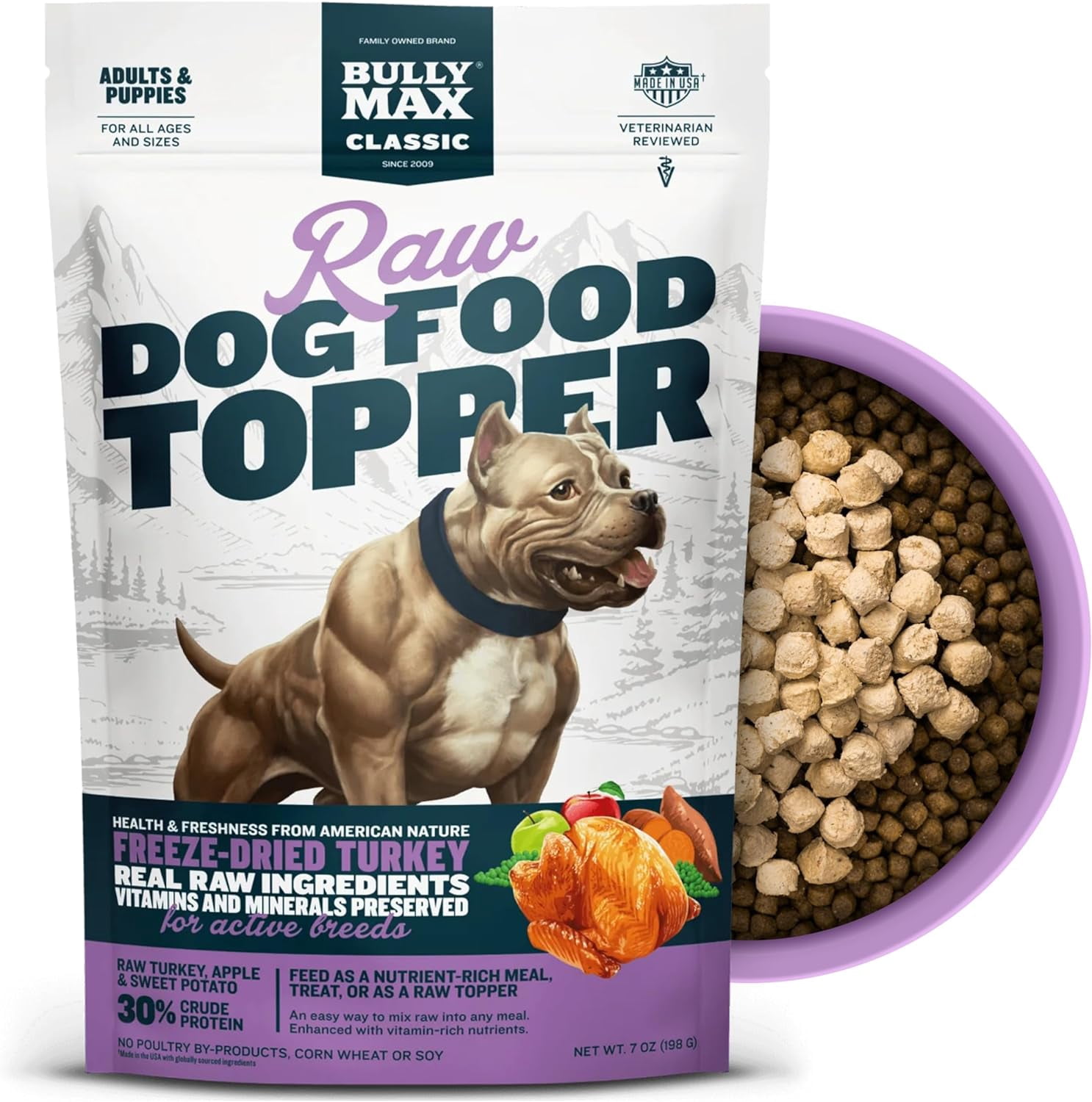 Freeze-Dried Raw Dog Food Toppers For Puppies And Adult Dogs - Turkey ...