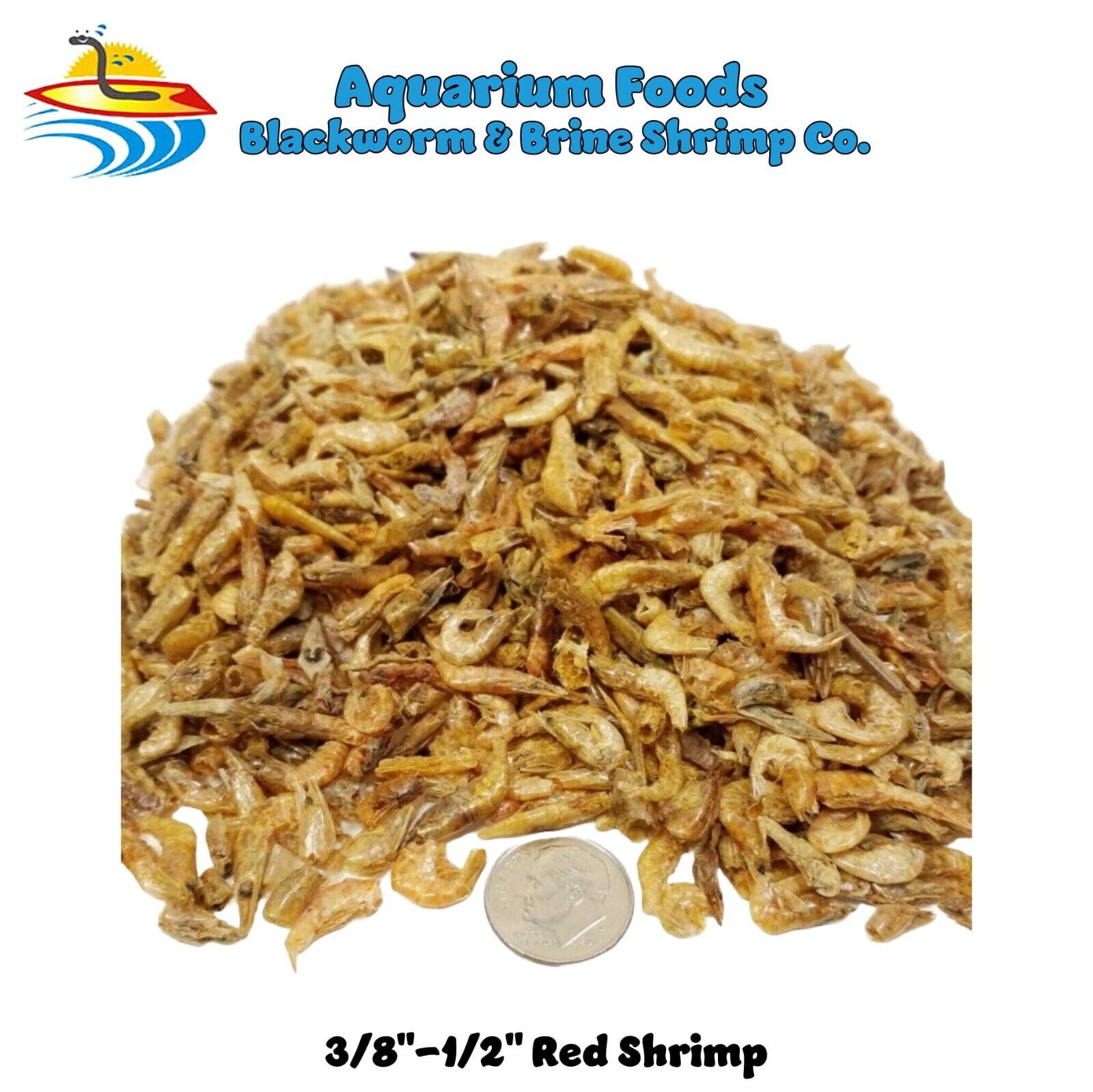 Freeze Dried Red Shrimp 3/8"-1/2" - Cichlids, Turtles, Oscars, Koi ...