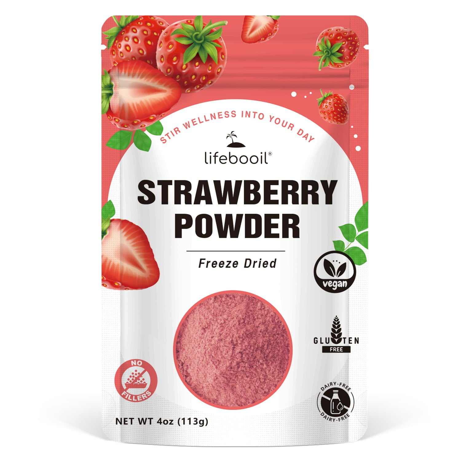 Freeze Dried Strawberry Powder BDF32 for Baking,Vegan,Non-GMO,Gluten ...