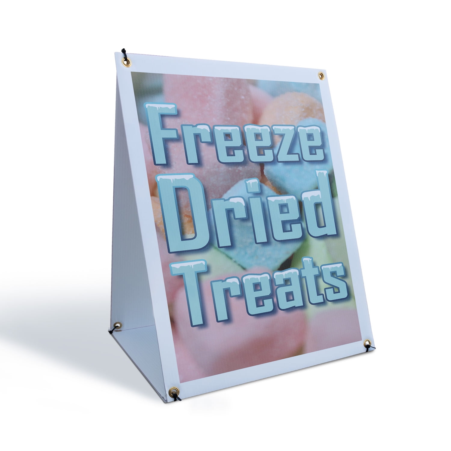 Freeze Dried Treats Sidewalk Sign 24 Inch x 36 Inch A-Frame Images On ...