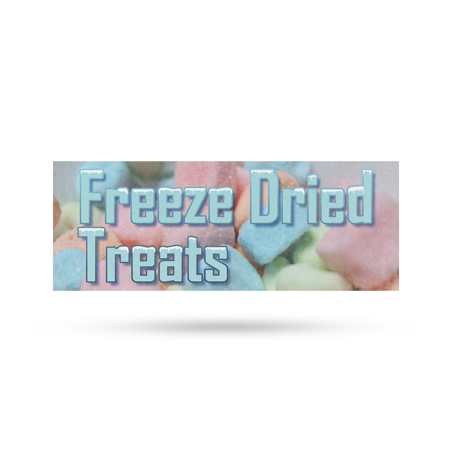 Freeze Dried Treats Vinyl Decal 24 Inch x 9 Inch Weatherproof Heavy ...