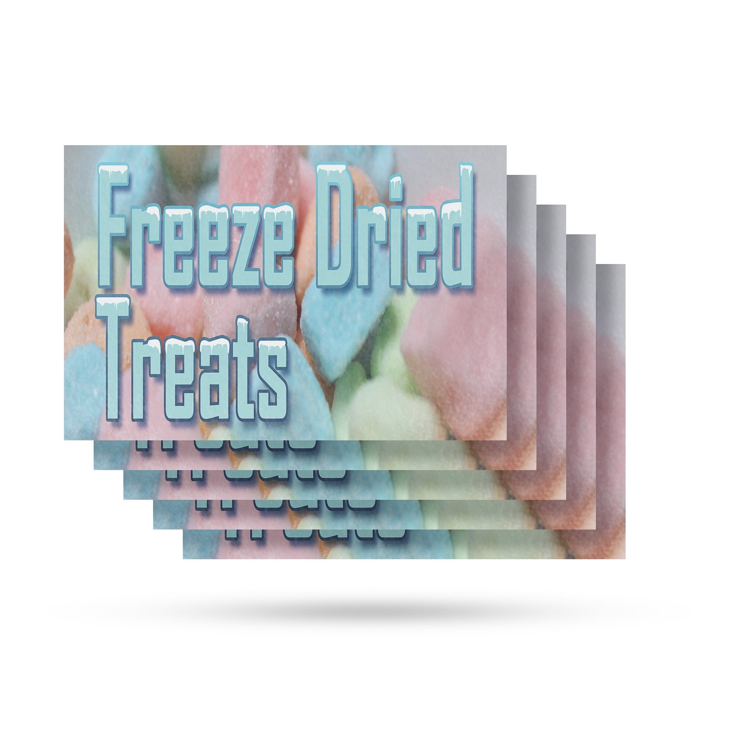 Freeze Dried Treats Vinyl Decal 5 Pack of 12 Inch x 16 Inch ...