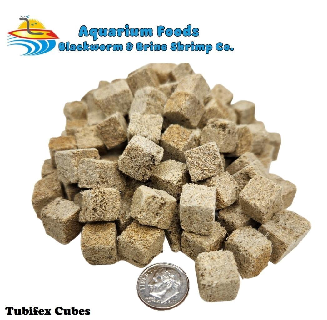 Freeze Dried Tubifex Cubes- Tropical Fish, Marine Fish, Koi Fish ...