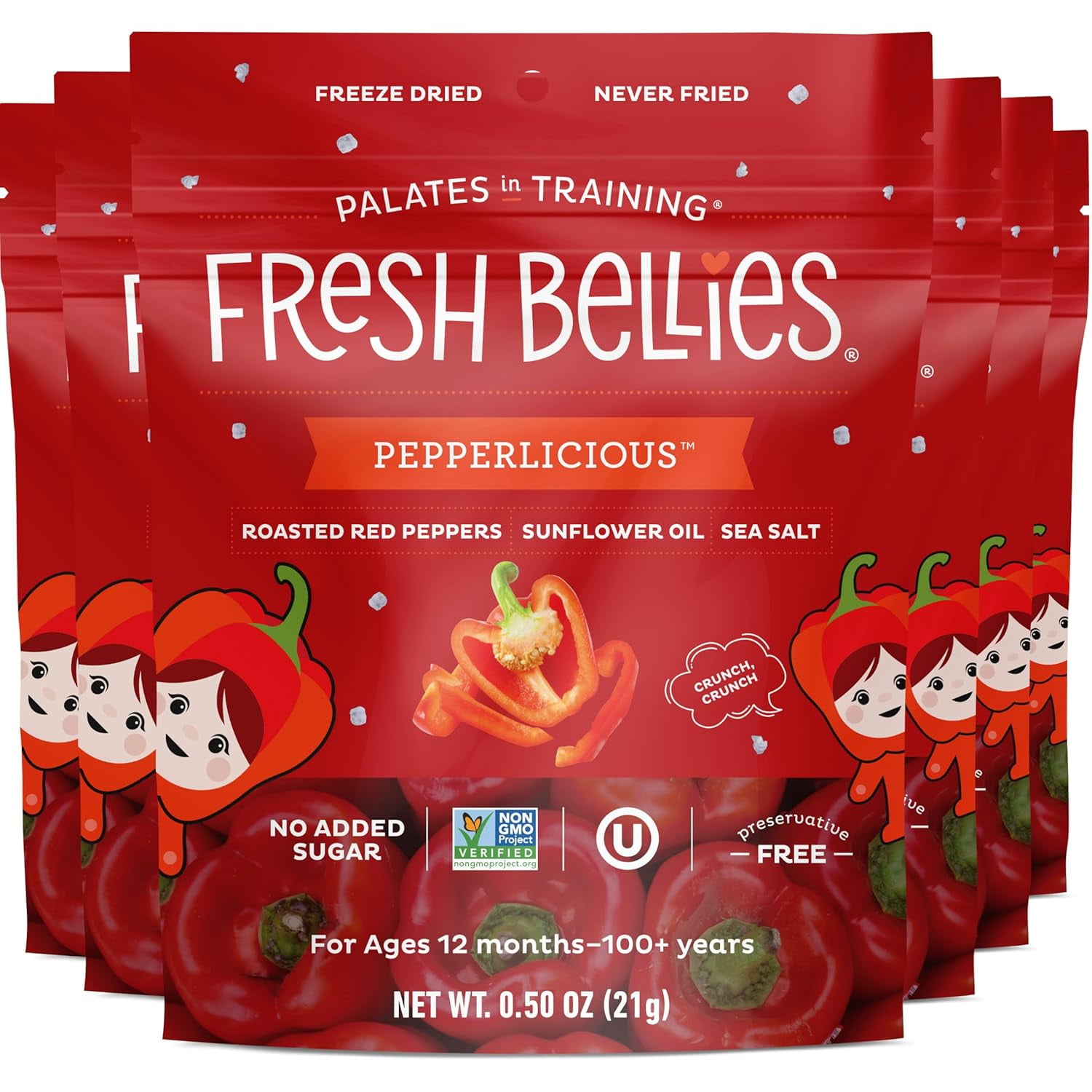 Freeze Dried Vegetables Red Pepper for Kids & Toddlers - Healthy, Vegan ...