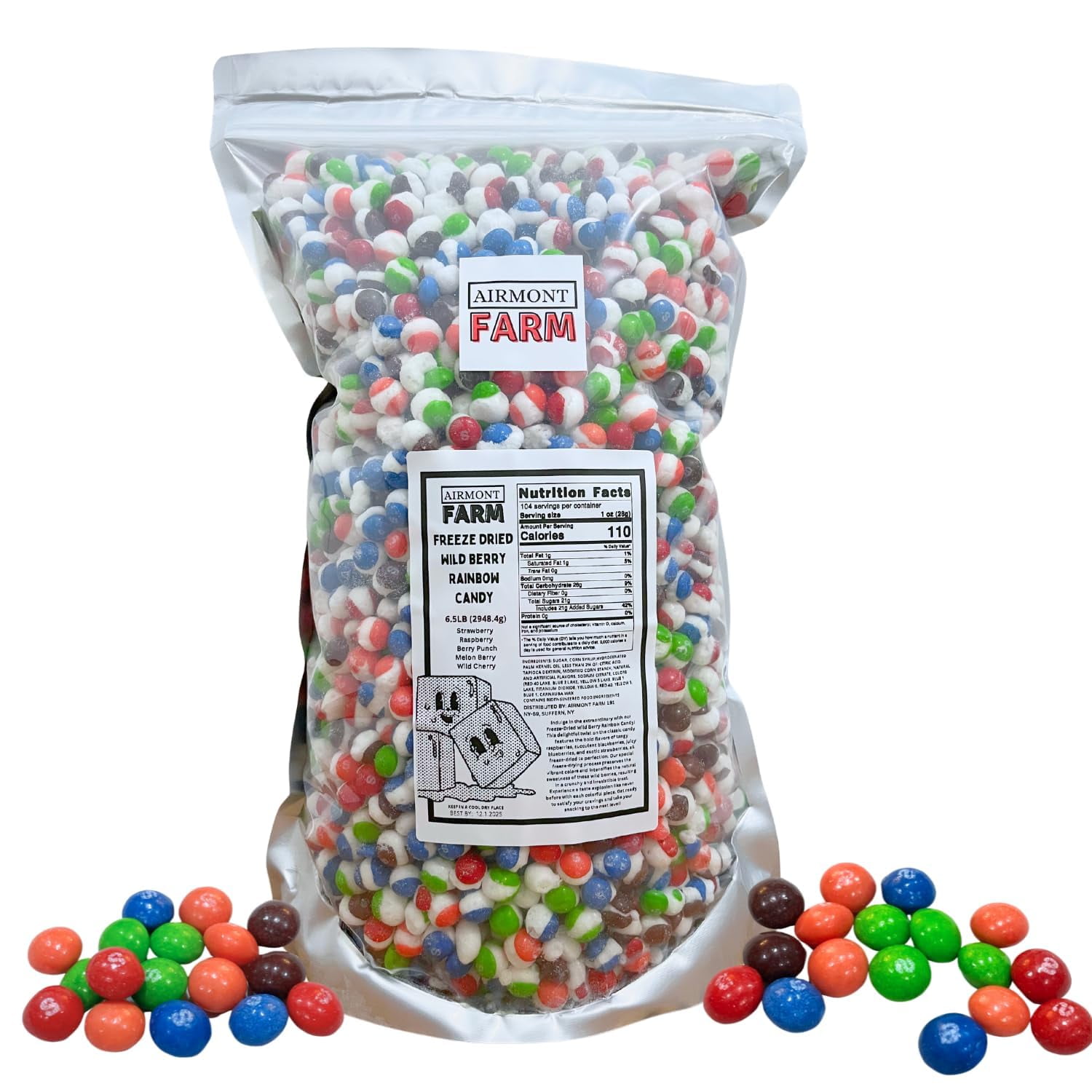 Freeze-Dried Wild Berry Skittles Bulk Party Size 6.5lb Jumbo Giant Bag ...
