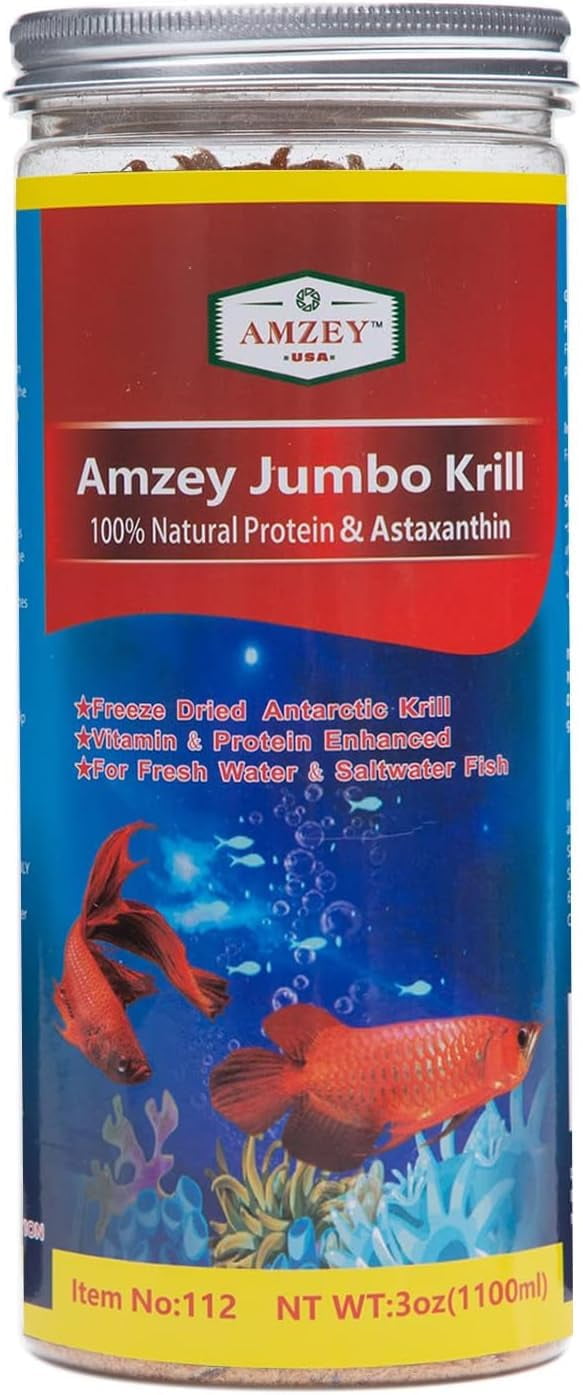 Freeze Jumbo Krill 3 Oz, Dired Jumbo Shrimp Essential Omega-3, Vitamin ...