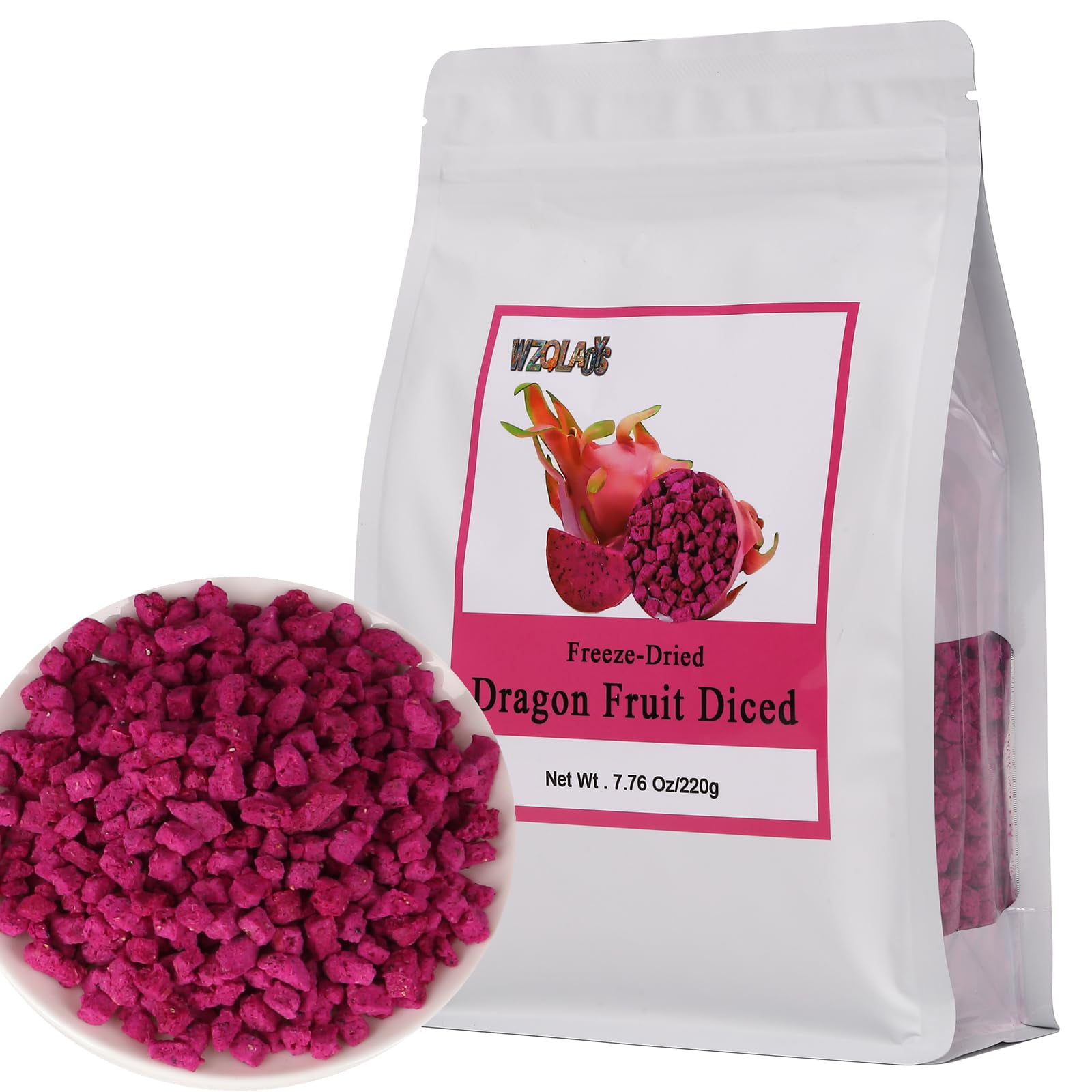 Freeze-dried Dragon Fruit, 220g/7.76oz BCF26 Freeze Dried Fruit, with 1 ...
