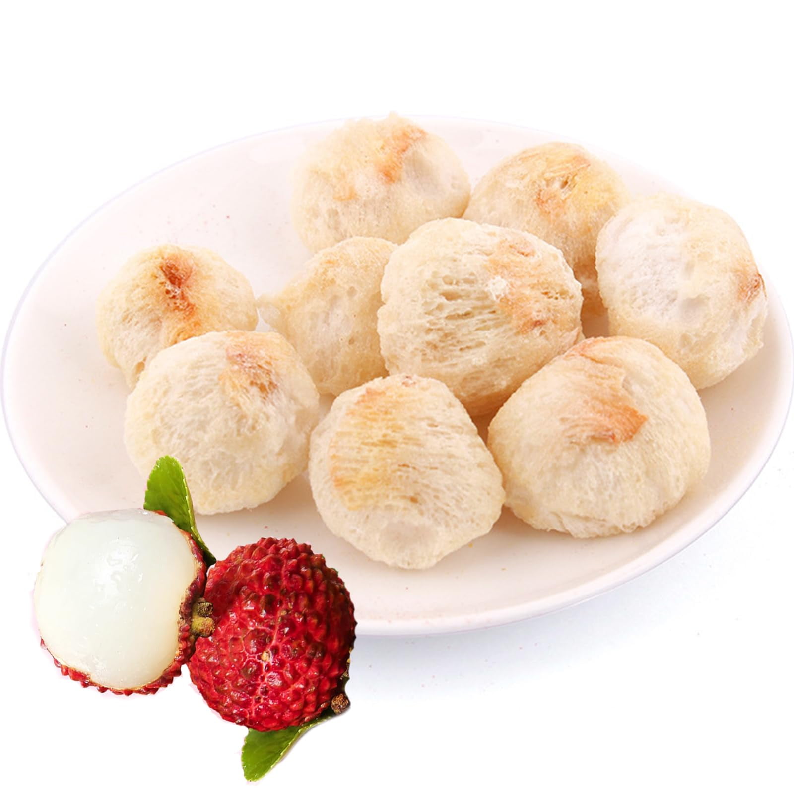 Freeze-dried lychee 2.82oz Crisp STF9 lychee Drinking fruit tea Casual ...