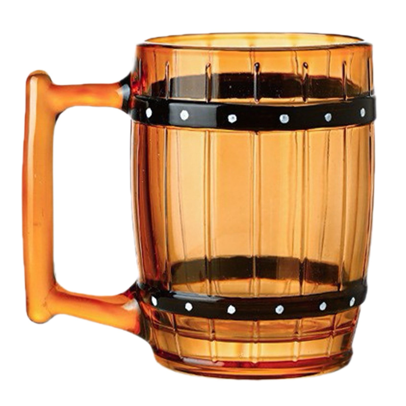 Freezer Beer Mugs,14 oz Large Heavy Glass Mugs with Handles,Clear Large ...