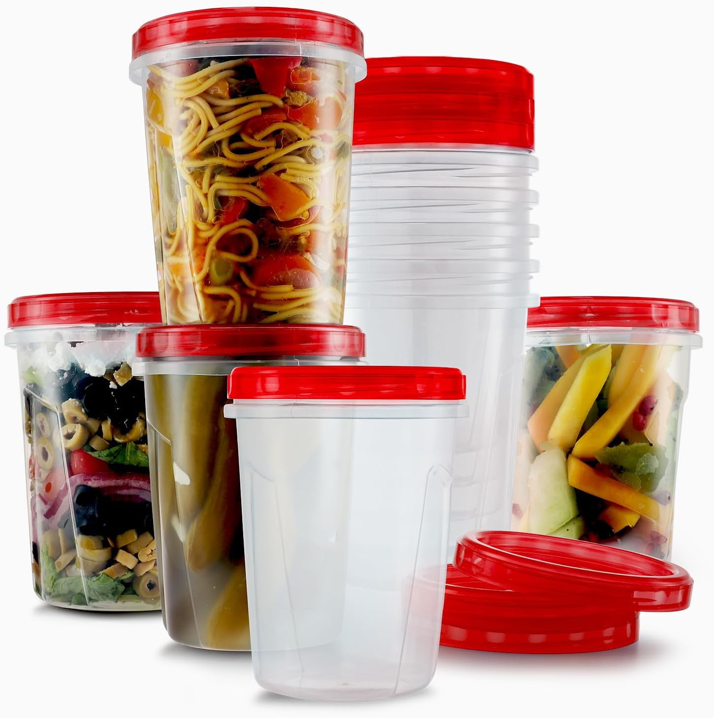Freezer Containers for Food [32 Oz - 10 Pack] Freezer Storage ...