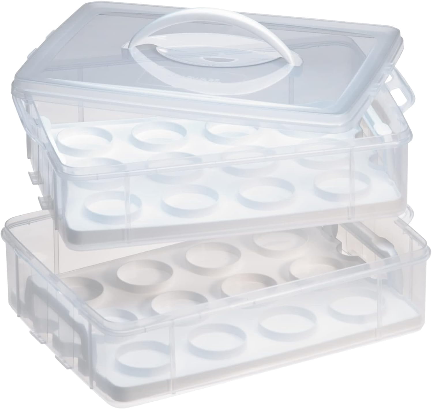 Freezer Dishwasher Microwave Safe - 24 Cupcakes Plastic Detachable ...