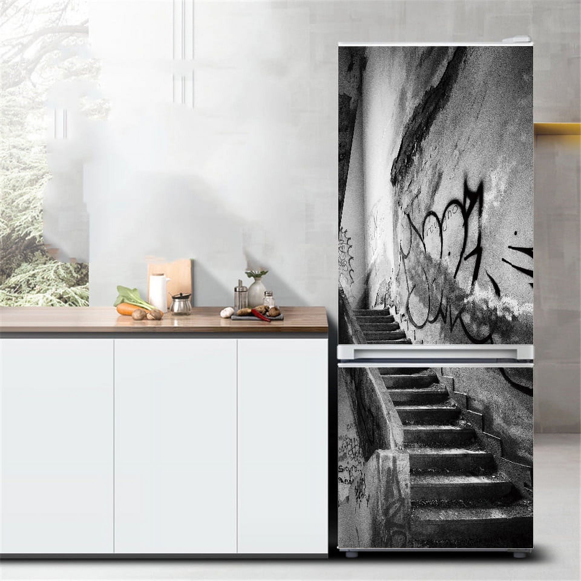 Freezer Door Decorative Sticker Renovation Waterproof Vinyl Adhesive ...