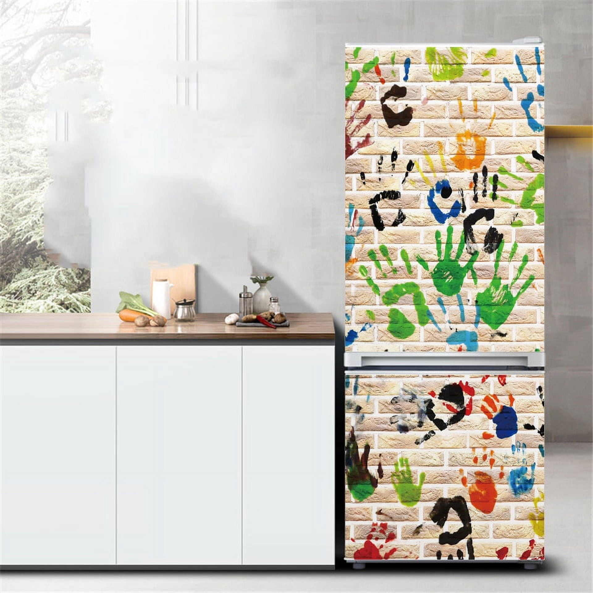 Freezer Door Decorative Sticker Renovation Waterproof Vinyl Adhesive ...