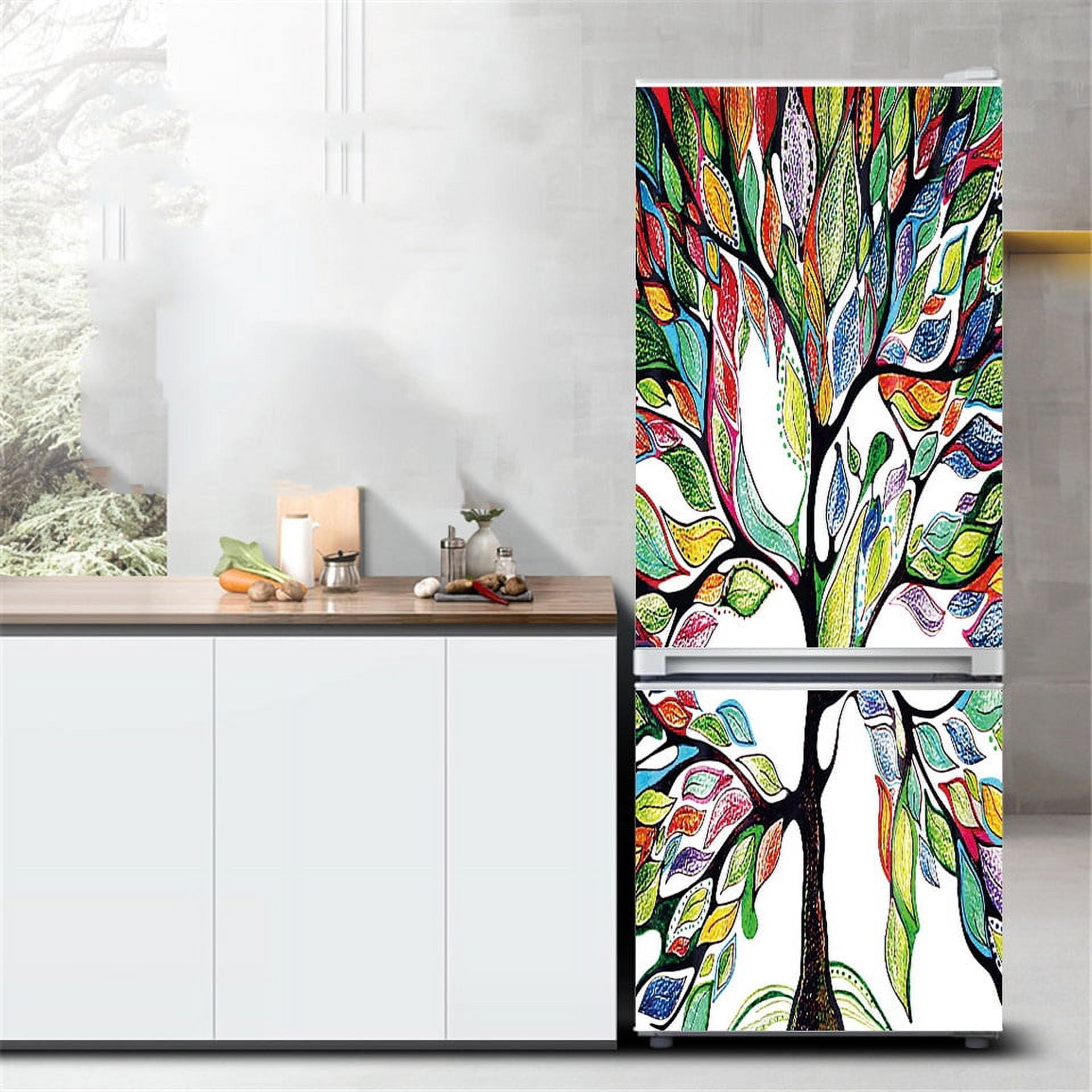Freezer Door Decorative Sticker Renovation Waterproof Vinyl Adhesive ...