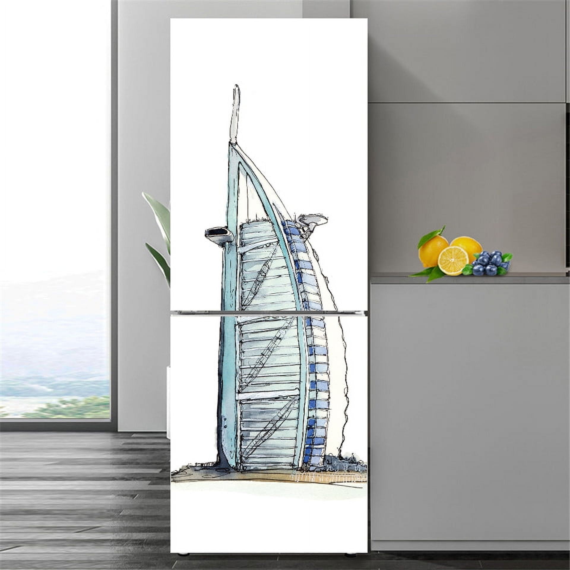 Freezer Door Decorative Sticker Renovation Waterproof Vinyl Adhesive ...