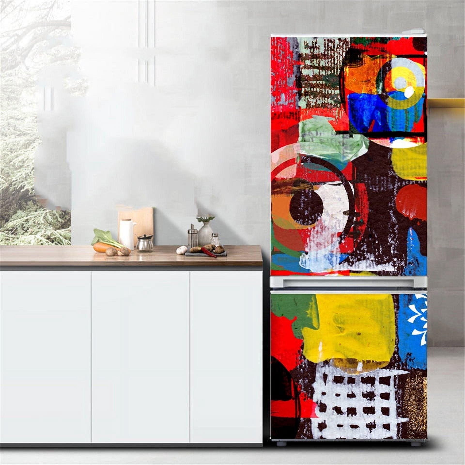 Freezer Door Decorative Sticker Renovation Waterproof Vinyl Adhesive ...