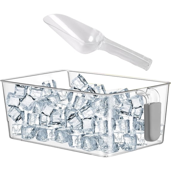 Freezer Ice Bucket with Scoop: Versatile Bverage Tub for Storing Ice ...