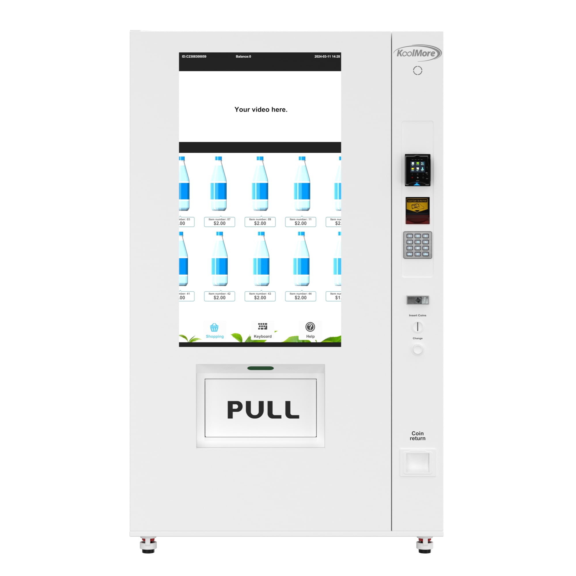 Freezer Ice Cream Vending Machine In White With 44 Slots Featuring ...
