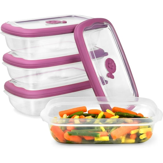 Freezer To Microwave 8-Piece Leak-Proof Meal Prep Containers Reusable ...