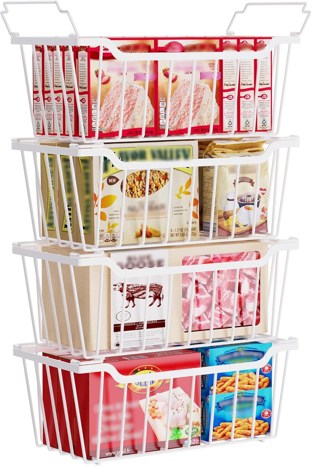 Freezer Organizer Bins, 4 Pack Chest Freezer Organizer Stackable for 5 ...