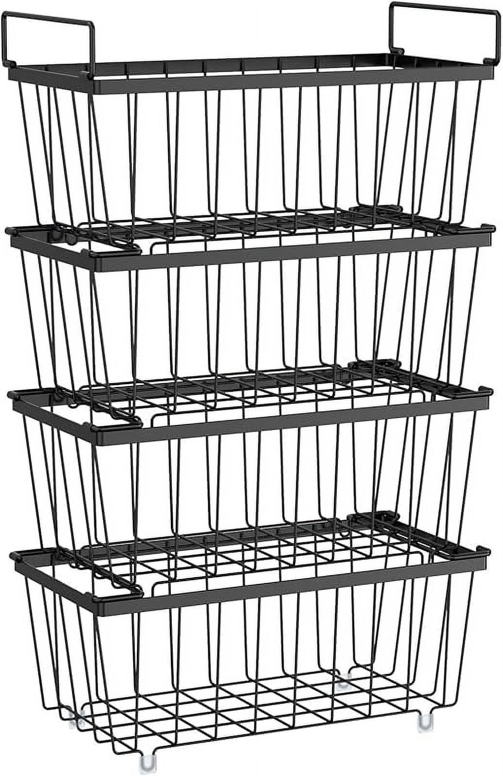Freezer Organizer Bins - 4 Pack Small Stackable Deep Freezer Organizer ...