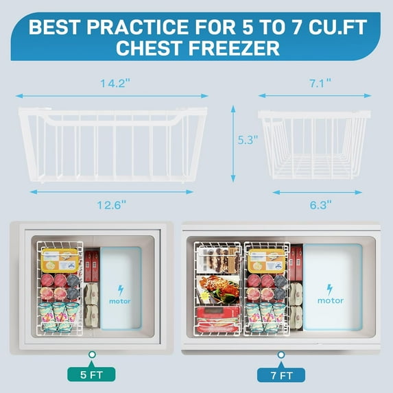 Freezer Organizer Bins, 8 Pack Chest Freezer Organizer Stackable for 5 ...