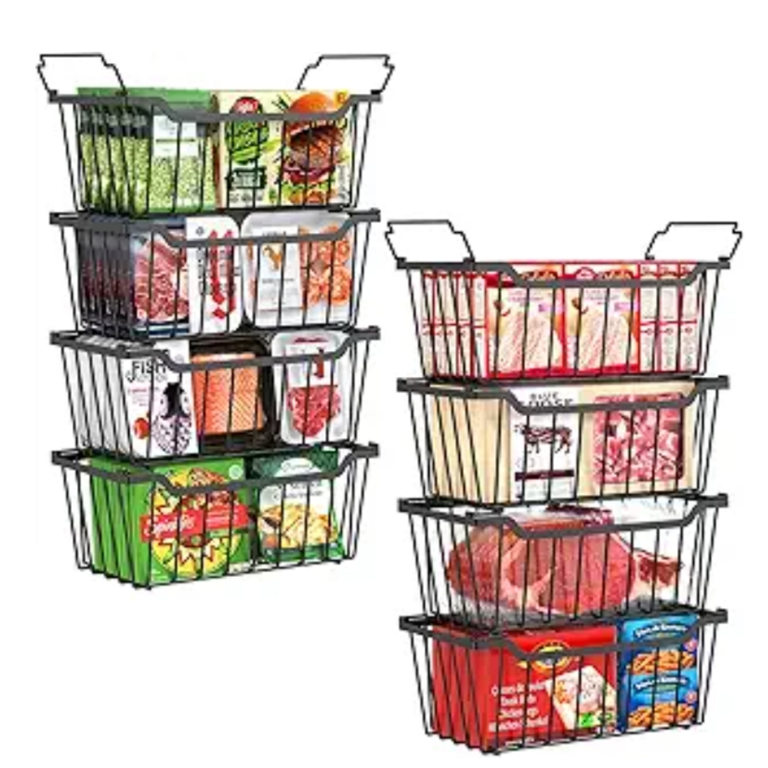 Freezer Organizer Bins, 8 Pack Stackable Chest Freezer Organizer.Deep ...