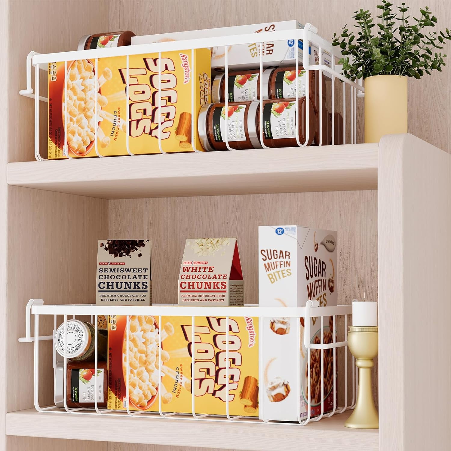 Freezer Organizer Bins With Tag, Stackable Freezer Baskets for Chest ...