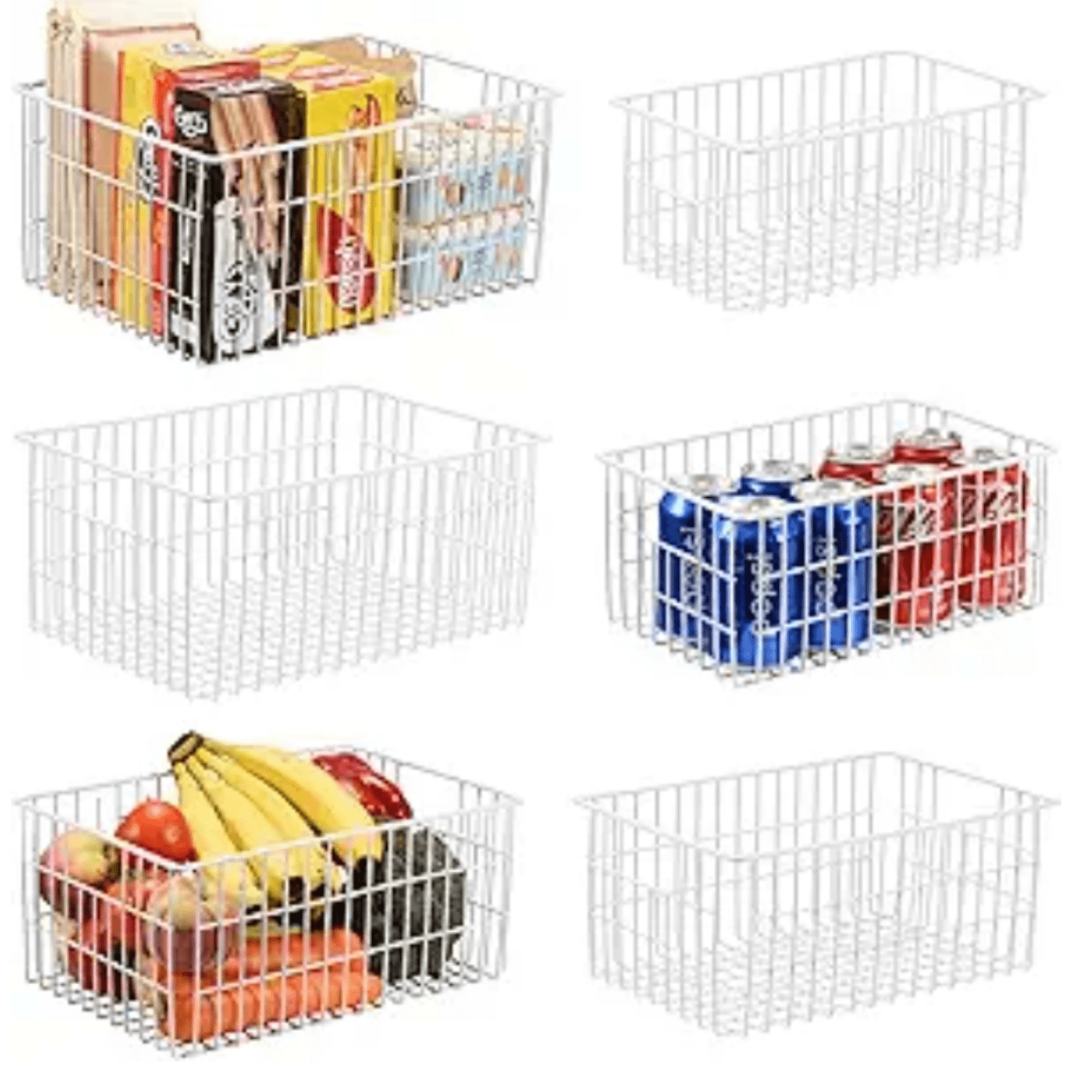 Freezer Organizer Bins, Wire Freezer Baskets for Upright Freezer ...