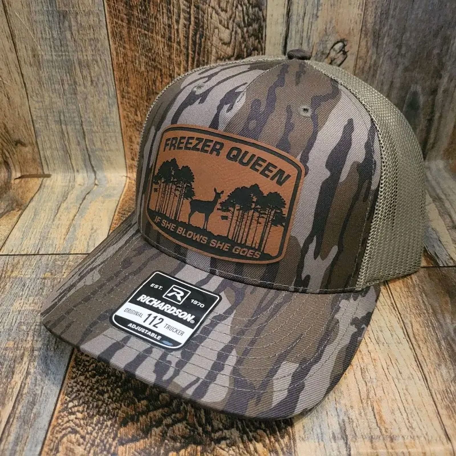 Freezer Queen Leather Patch Trucker Hat, Stylish Leather Patch ...