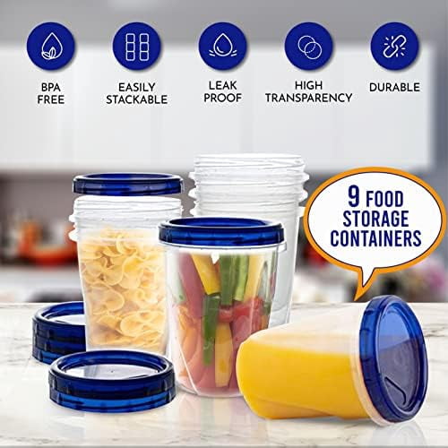 Freezer Soup Food Storage Containers With Screw On lids [32 Oz - 10 ...
